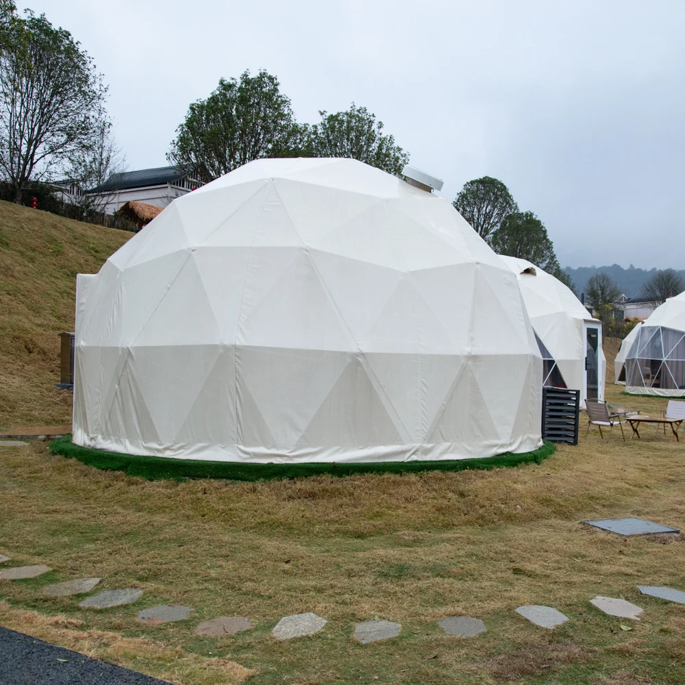 5m Glamping Geodesic Dome Tent For Resort Yurt And Dome Igloo Tent ...
