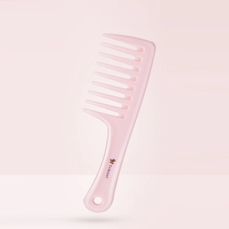 Wholesale Portable pink ABS Plastic Detangling Wide Tooth Comb for Long ...
