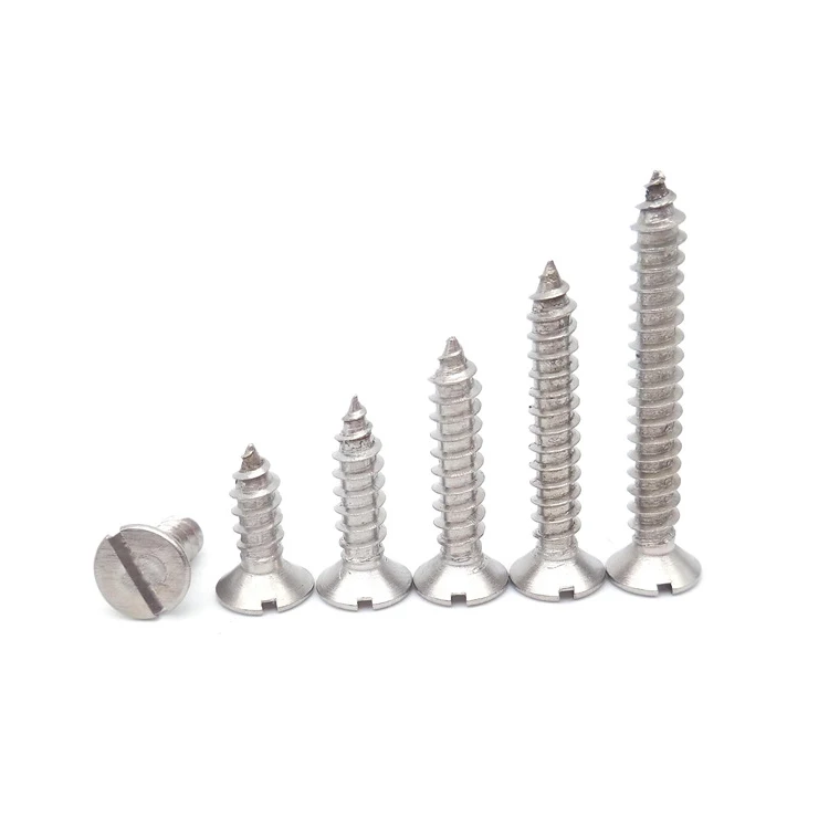 Din 7972 Metric Zinc Plated Slotted Countersunk Flat Head Tapping Wood Screws - Buy Plain Flat ...