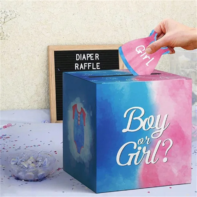 Baby Shower Game Gender Reveal Ballot Box Gender Voting Game Box Party ...