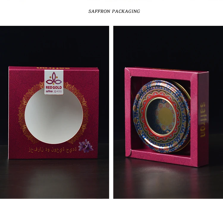 High Quality Spice Foldable Saffron Paper Box Packaging