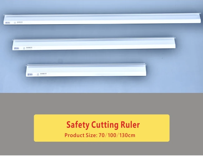 Aluminum Safety Cutting Ruler Scale Measuring Tools Cutting Plotter ...
