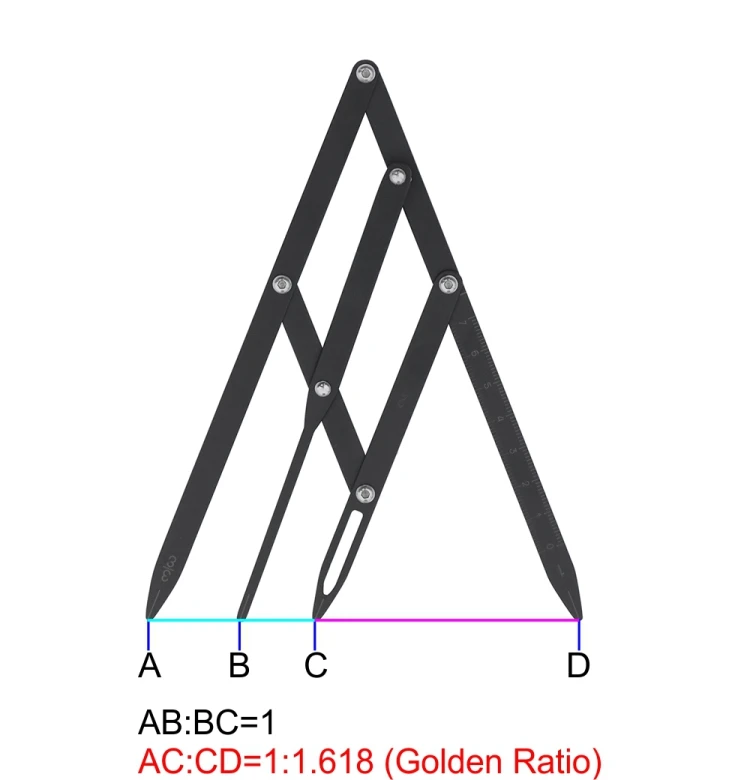 Golden Ratio Compass Microblading Permanent Makeup Eyebrows Shapes Tool ...