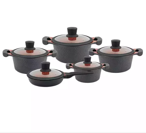 10pc Die Cast Aluminum Cookware Sets Cooking Pot Non Stick Cookware ...