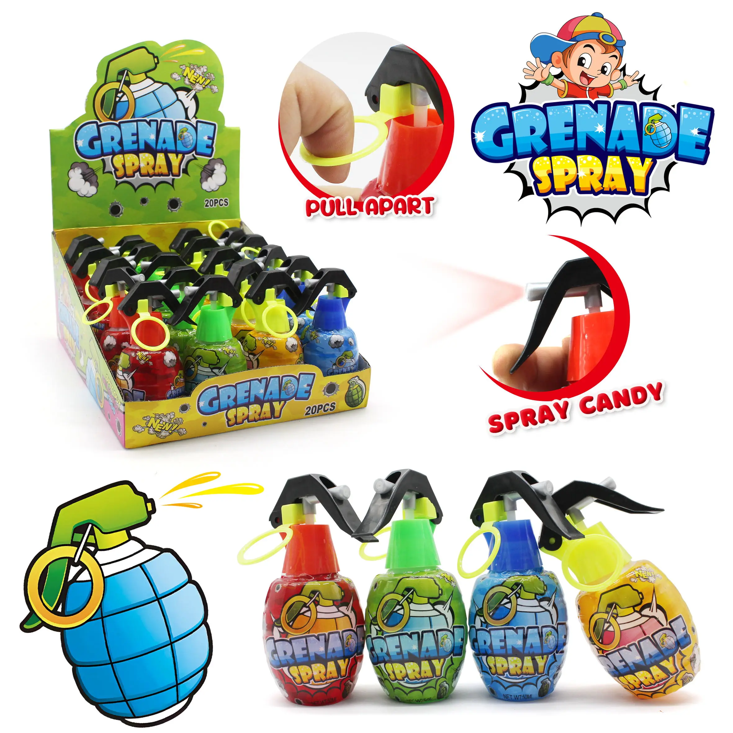 Grenade Modeling Spray Candy Liquid Candy - Buy Grenade Spray Sugar ...
