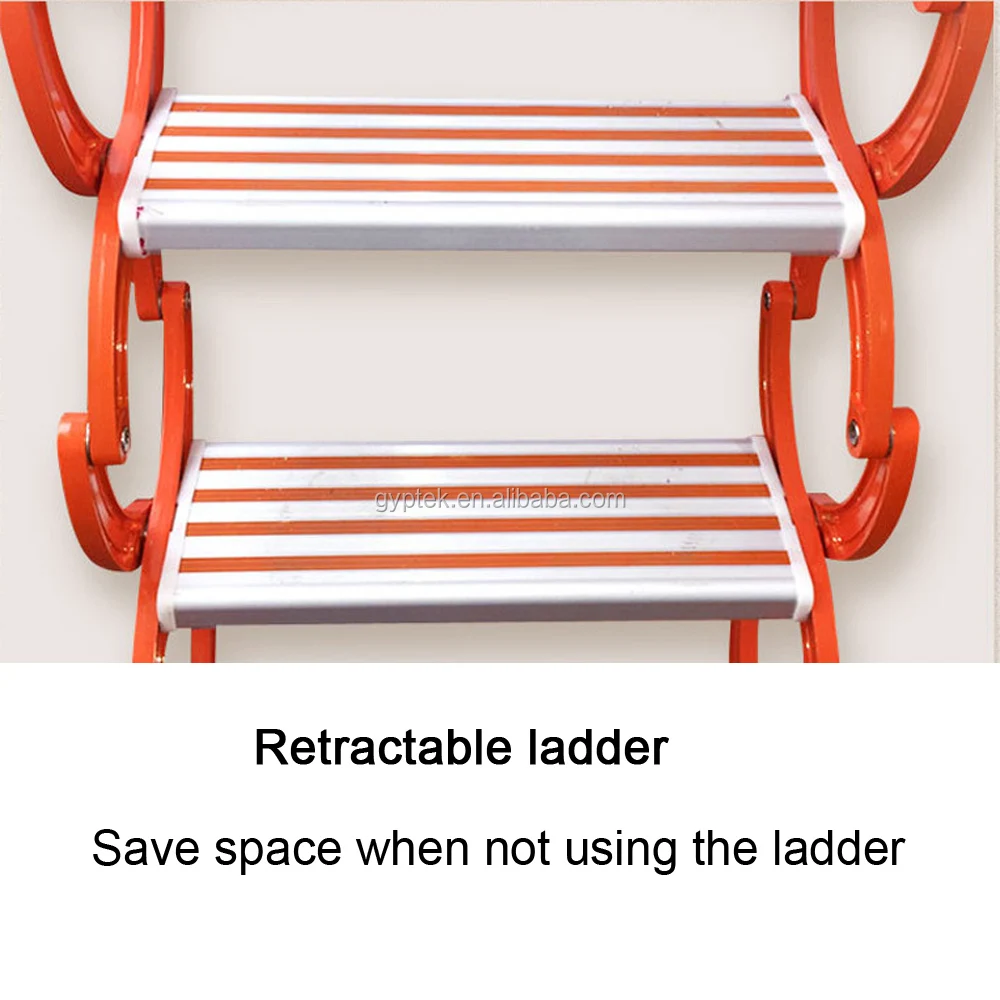 Wall Mounted Extending Ladder - Telescopic & Foldable