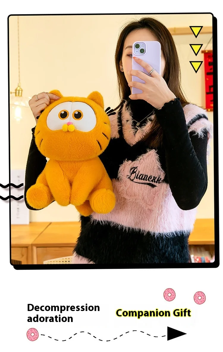 Internet Celebrity Garfield Cartoon Cat Doll Cute Plush Pillow Toy ...