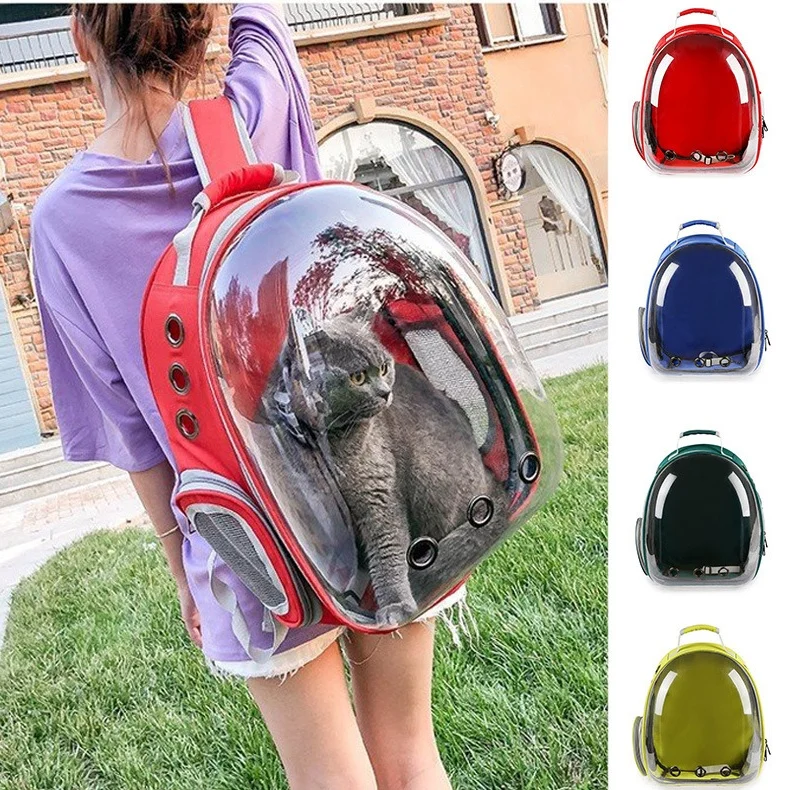 Portable Transparent Space Capsule Cat Backpack Breathable Pet Carrier ...