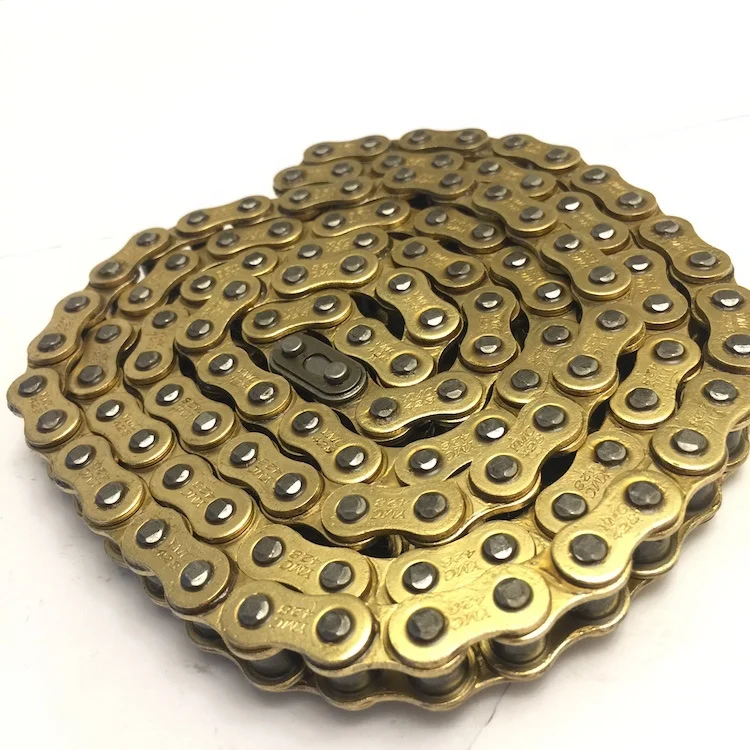 High Quality Manufacturer Roller Chain Motorcycle Chain 428 for Gold Plated
