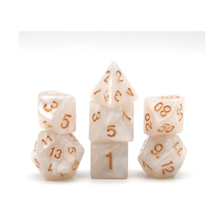 HS Pearl Dice - Premium Acrylic Polyhedral Set for DND