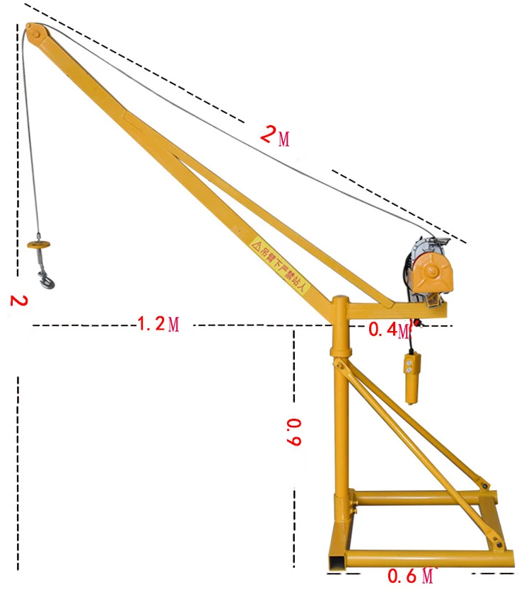 200kg Electric Mini Crane With 220v 20m Cable Mini Lifting Crane - Buy ...