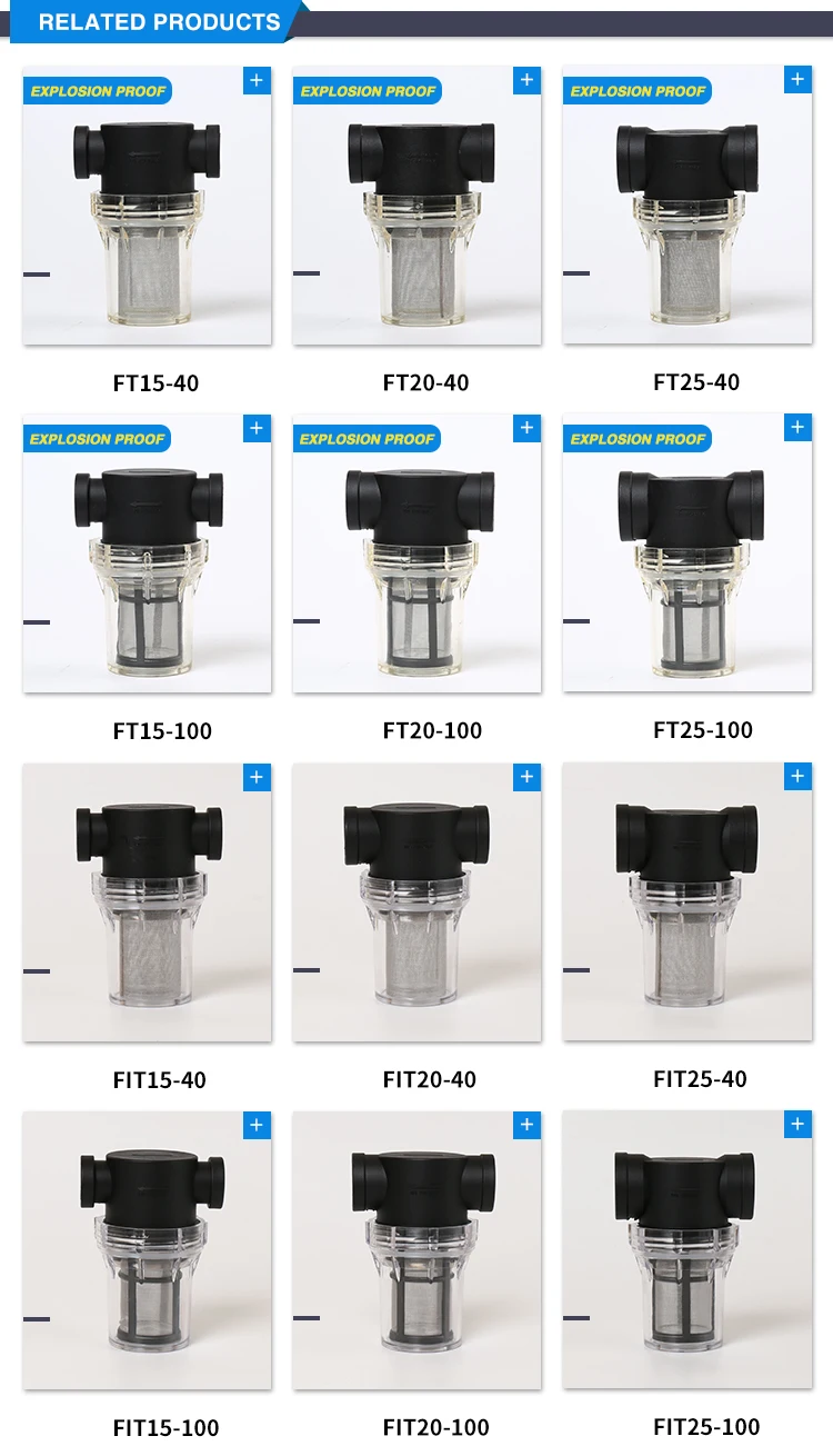 Efficient 1/2 Inch Inline Mesh Filter for Water Pre-filtration