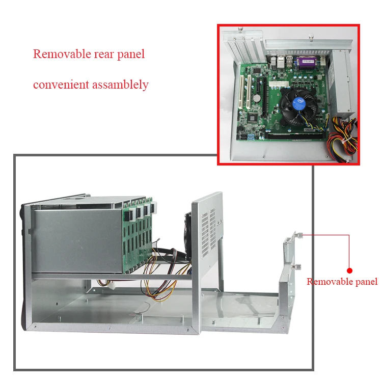 MicroATX Horizontal NAS Storage Enclosure with 8 Bay Support