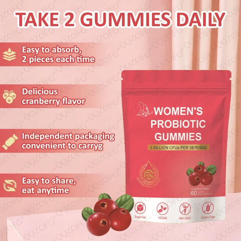 Advanced 3 in 1 Women Probiotic Gummies - Cranberry Probiotics
