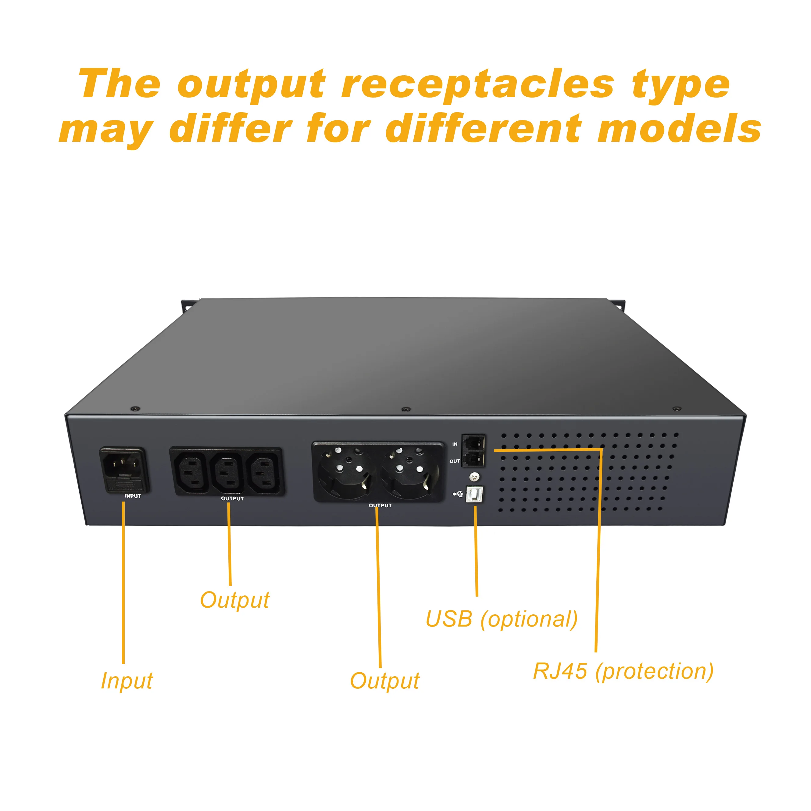 Rack-mounted Offline Ups For Standard Service Cabinet 850va/480w With ...