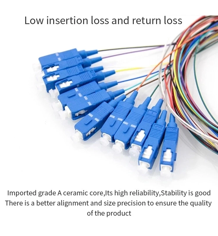 12 Core Sc 12 Colors Pigtail Bundle Fiber Optic Pigtails - Buy 12 Core ...