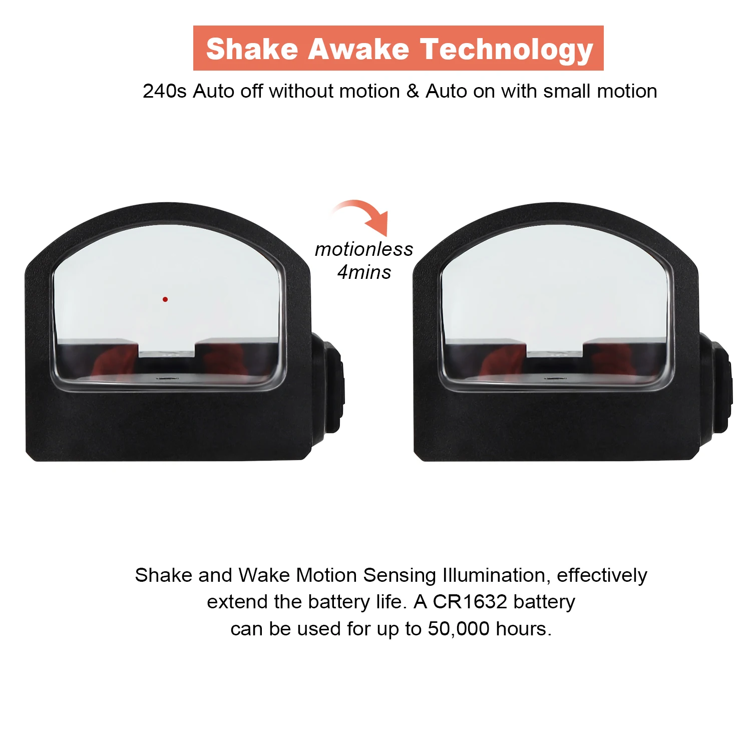 Holographic Sight Red Dot Big Window Size Mos Shake Awake Red Dot Sight ...