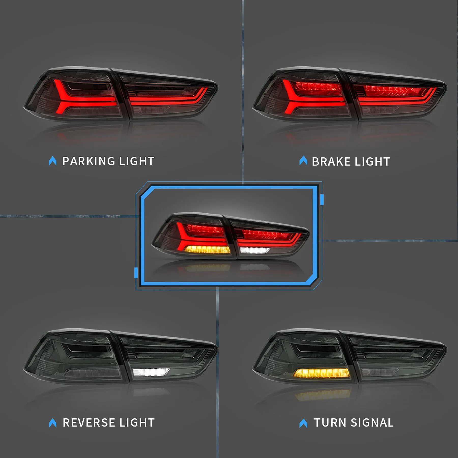 VLAND LED Taillights for Mitsubishi Lancer EVO X 2008-2018( Not Fit ...
