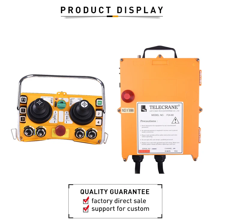 F24-60 Telecrane Industrial Crane Two Joystick Radio Remote Control ...