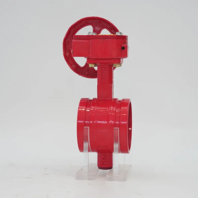 C&S Ductile Iron Grooved Turbine Butterfly Valve D381X-16Q Firefighting Equipment Accessory for ...