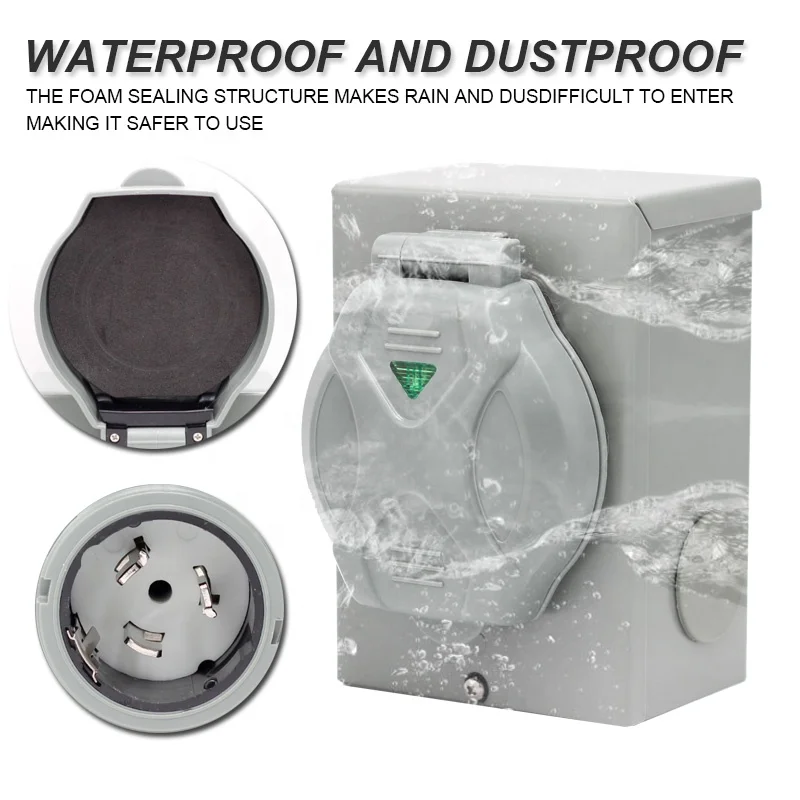 Waterproof 50A Generator Power Inlet Box - Reliable & Easy Install