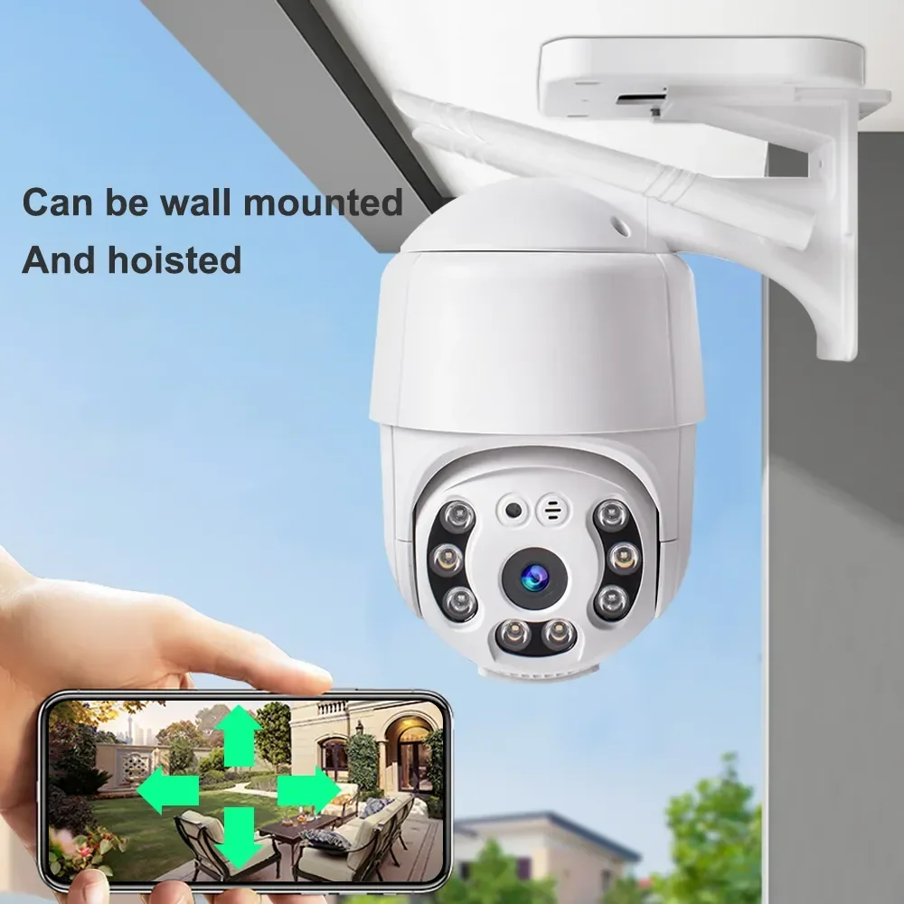 8MP 4K PTZ Camera - Outdoor Wi-Fi Surveillance Security