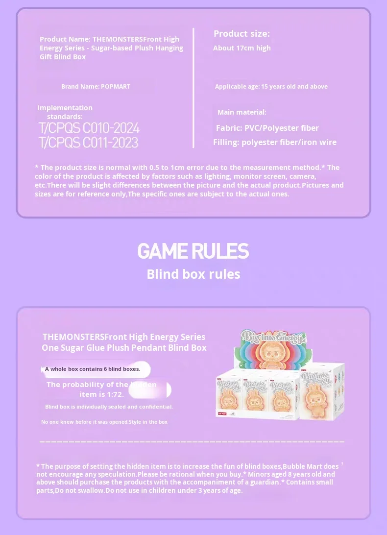 Pop Mart Labubu Monster 3rd Generation High Quality Labubu Plush Toy ...