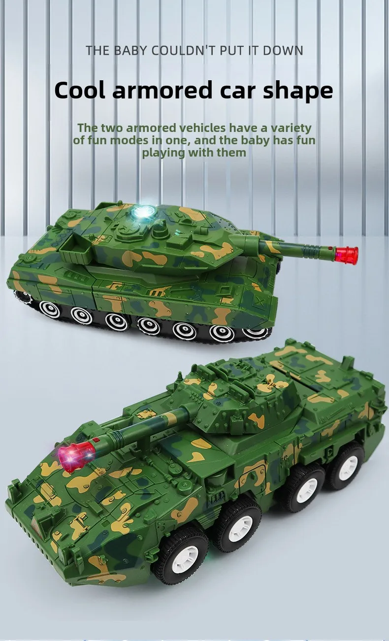 Children Electric Model Universal Tank Transforming Robot Battle ...