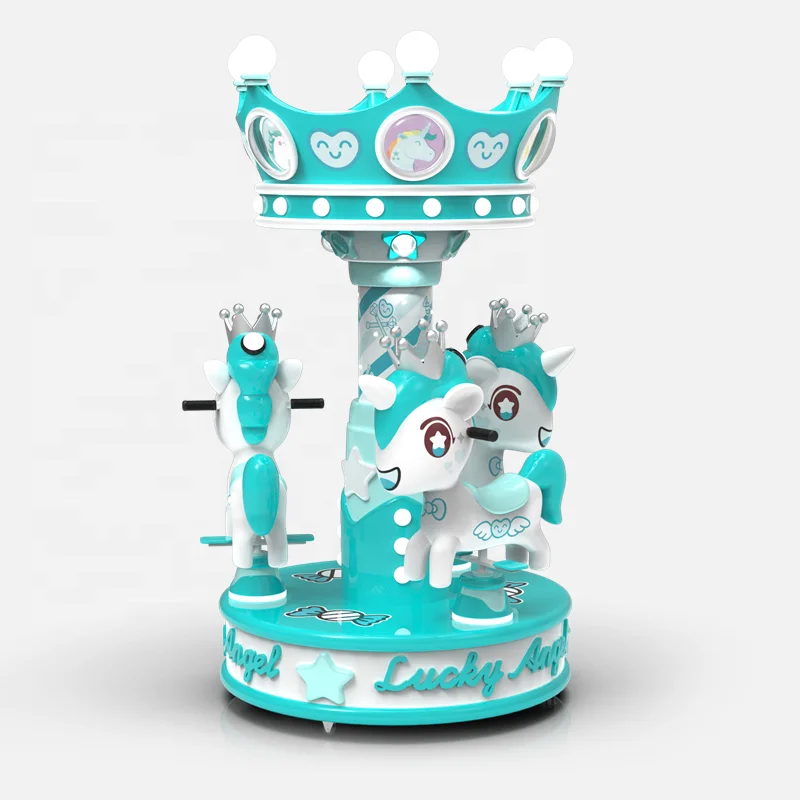 Outdoor Electric Equipments Coin Operated Mini Kid Carousel Ride Three ...