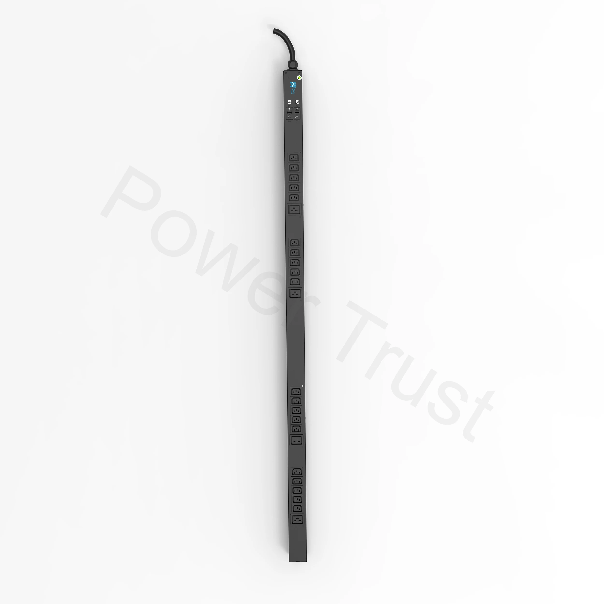 Powertrust Pdu Single Phase 32a 100-240v 24 Way 0u Vertical 20*c13+4 ...