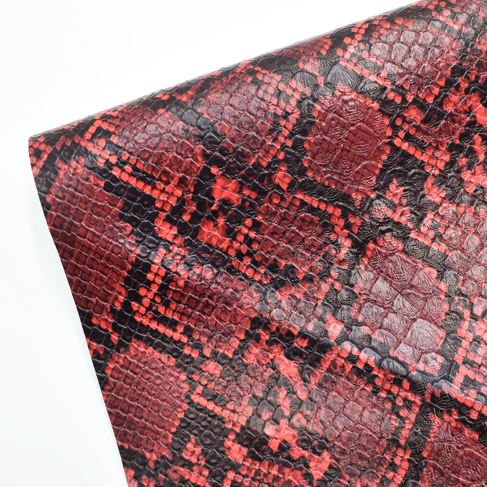 2020 Fashion Embossed Leather Material Snake Skin Fabric For Making ...