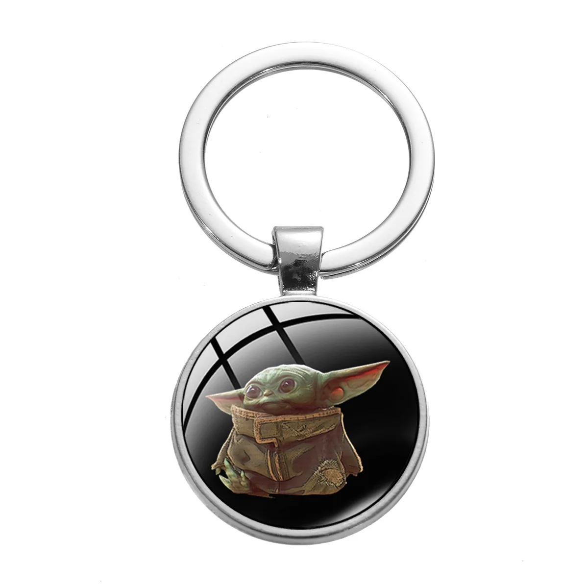 Novelty Baby Yoda Metal Keychain The Mandalorian Movie Theme Poster ...