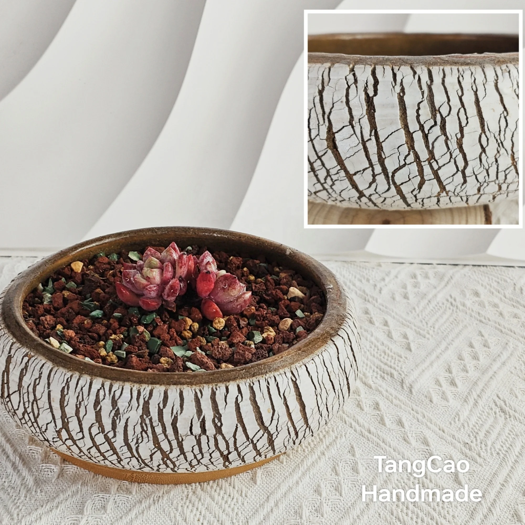 Tangcao Minimalist Tabletop Crafts Exploded Texture Matte No Draining ...