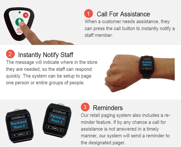 Mmcall Wireless Paging System - Efficient Table Call Watch Pager