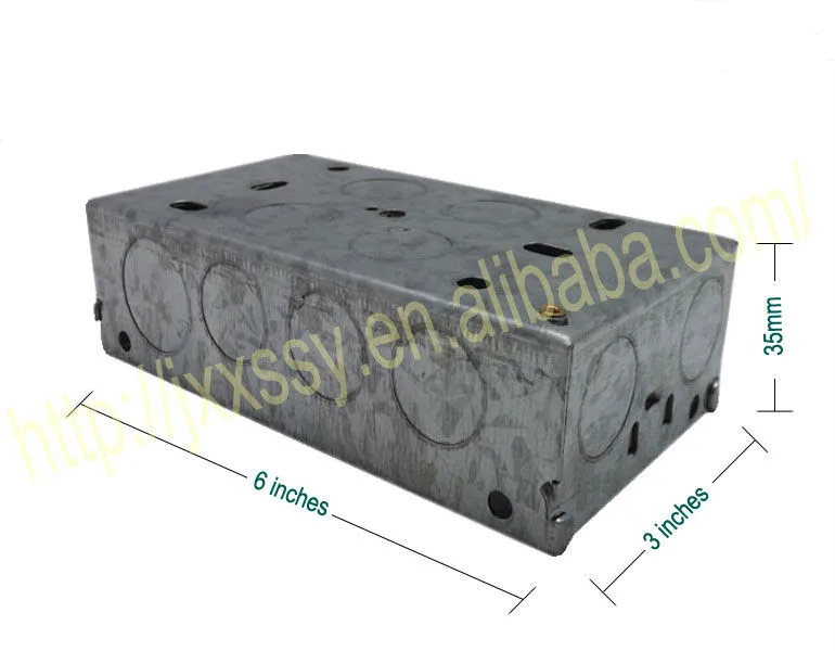 Wholesale 3x6 0.6mm~1.2mm Thickness UK Standard Back Switch Socket Box ...