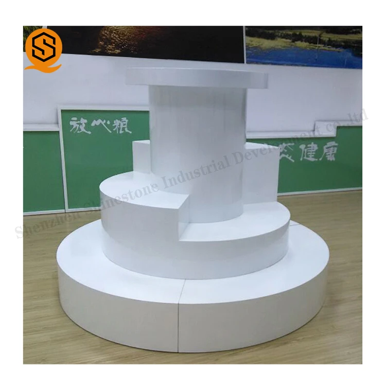 Acrylic Composite Panel Solid Surface - Cylinder Display Stands