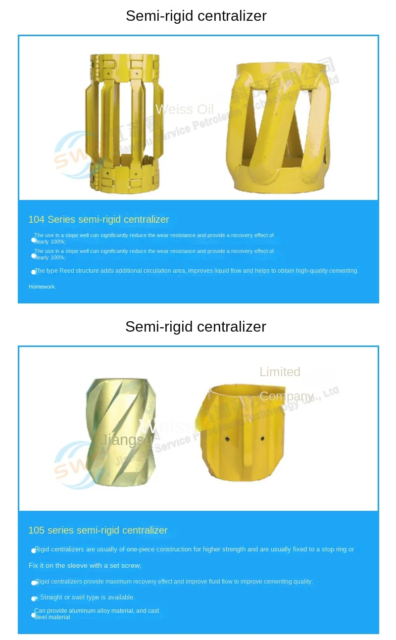 Factory Customizable Single-Bow Elastic Stainless Steel Centralizer Semi-Rigid Oil Downhole ...