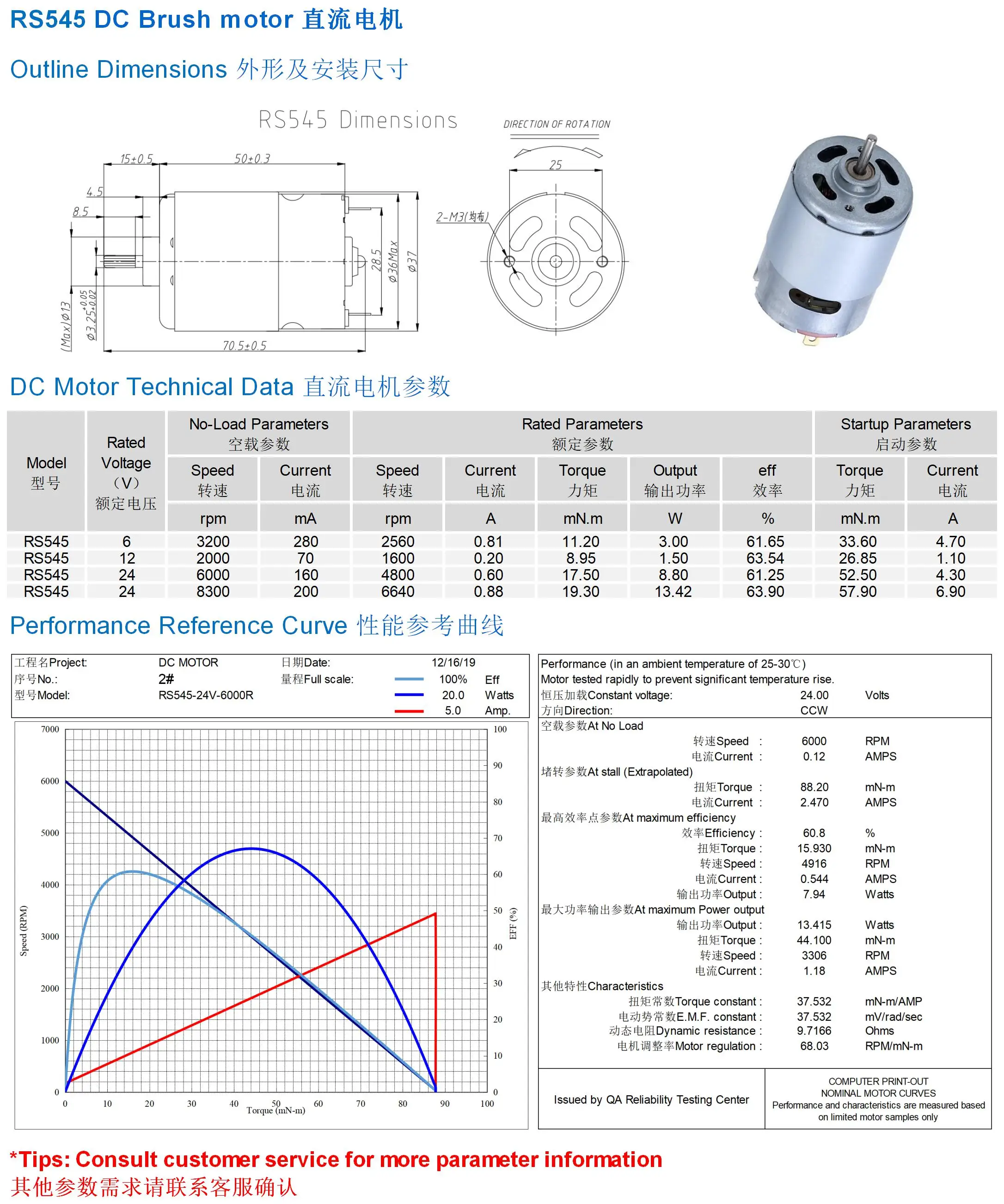 Verified Supplier Offer 12v 6000rpm Rs545 Dc Electric Motor ...