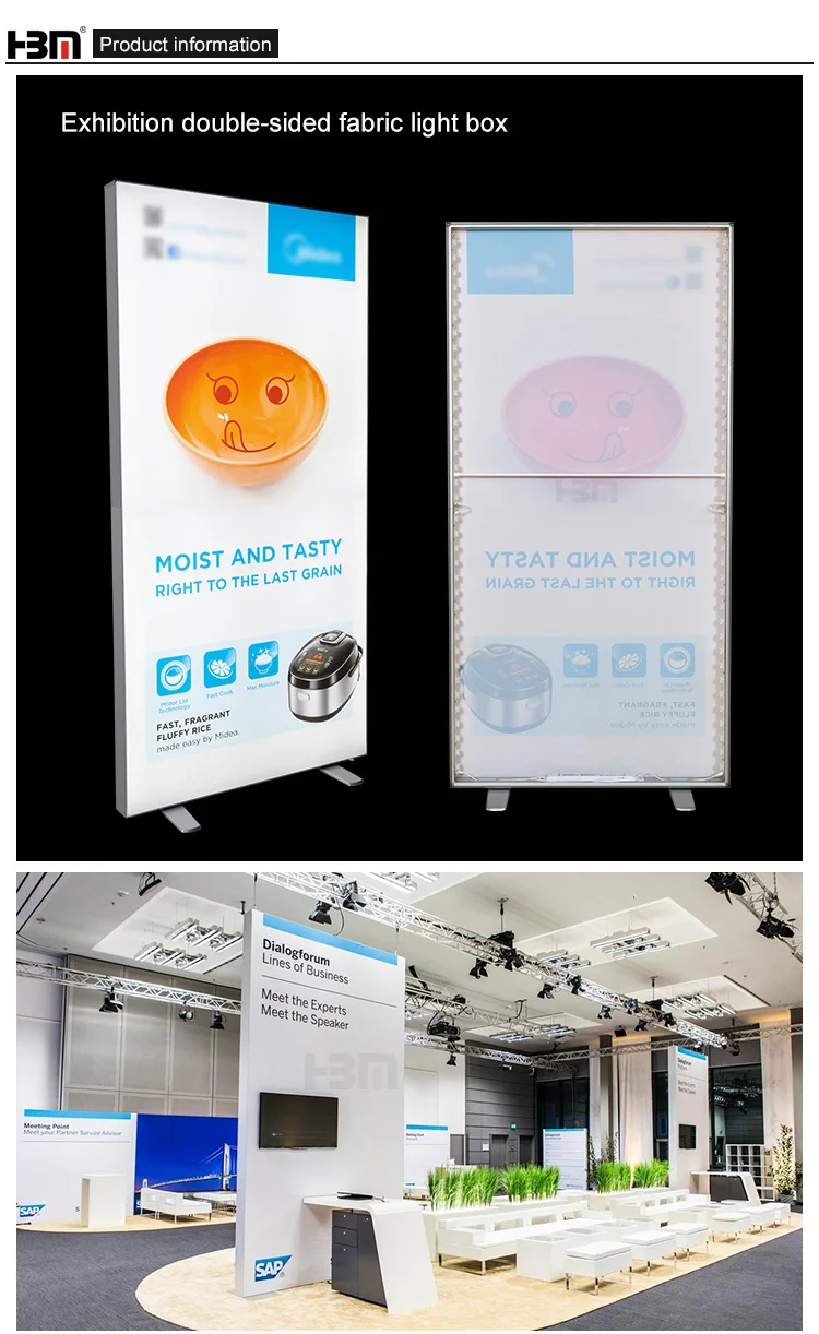 Advertising Poster Printing Stand Edgelight Led Strip Bar Seg Portable ...