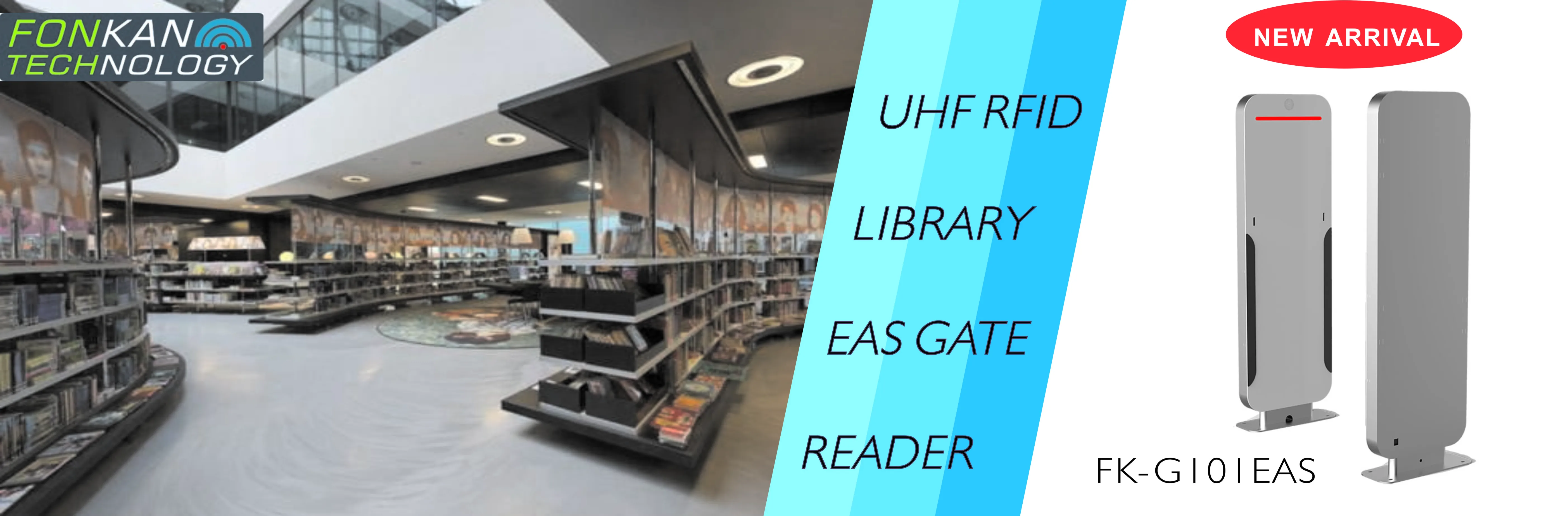 UHF RFID Buzzer Alarm LED Flash Gate Reader for Library