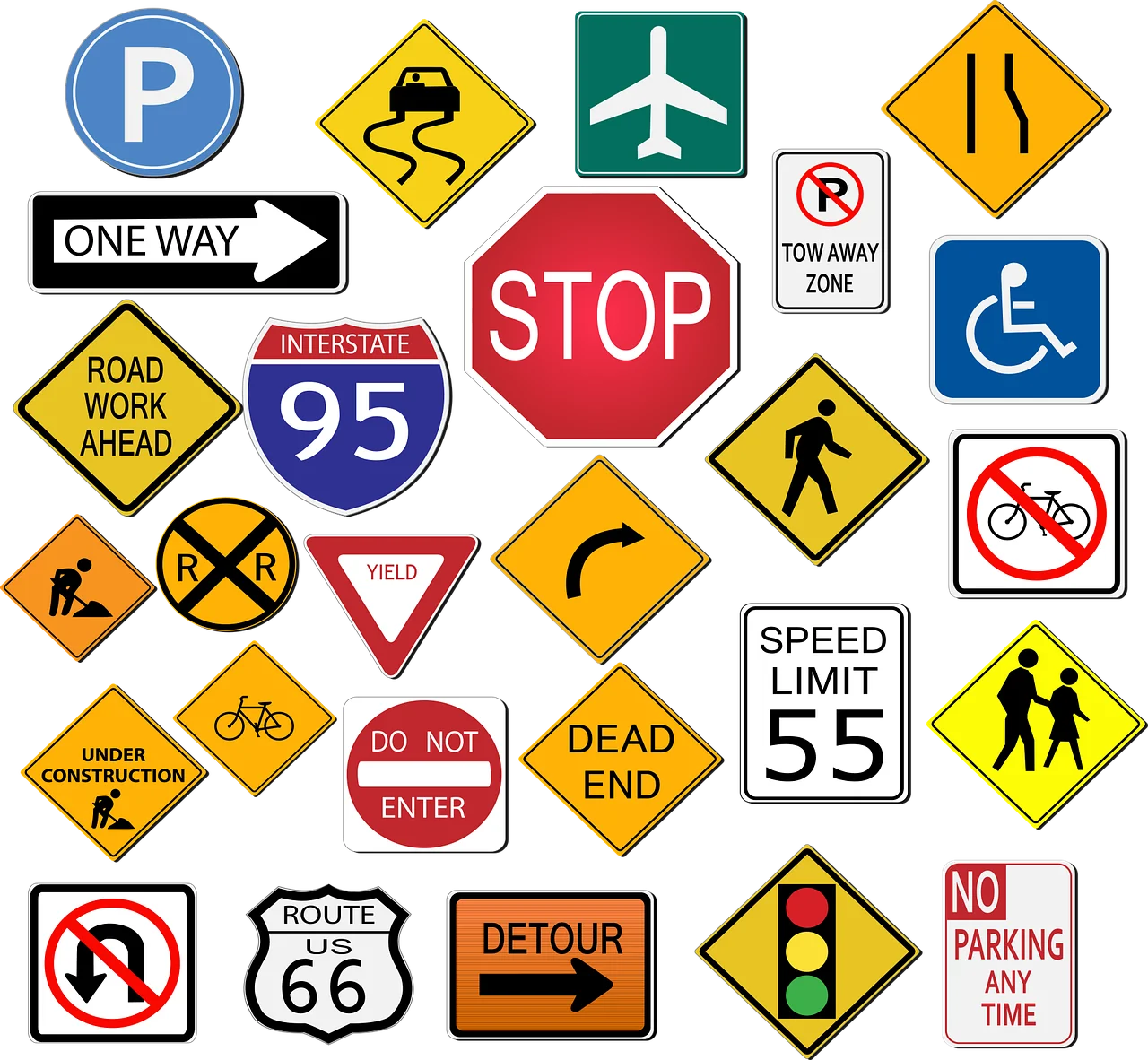 Aluminum Traffic Sign Board - High Reflective Safety Signs