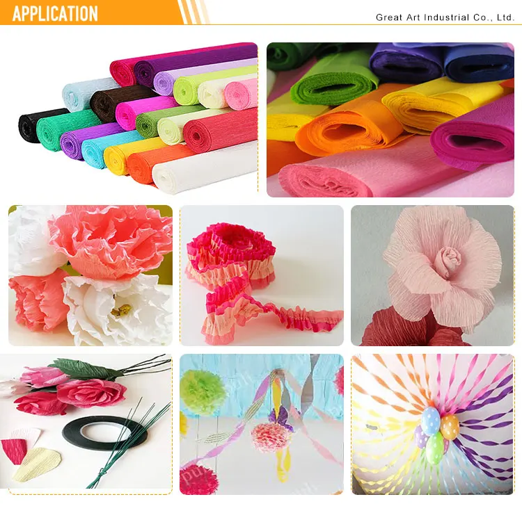 Crepe Paper For Flower Wrapping Colorful Craft Paper - Buy High Quality ...