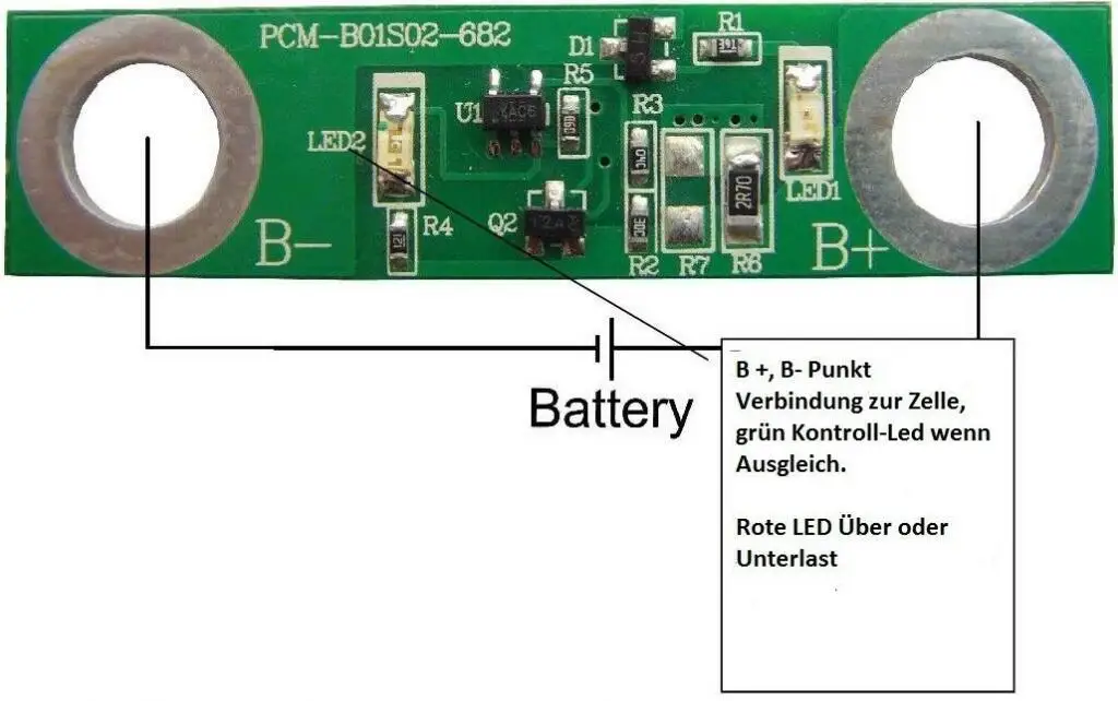 Cell Balancing Module For 3.2v Lifepo4 Prismatic Cell Pcm-b01s02-682 ...
