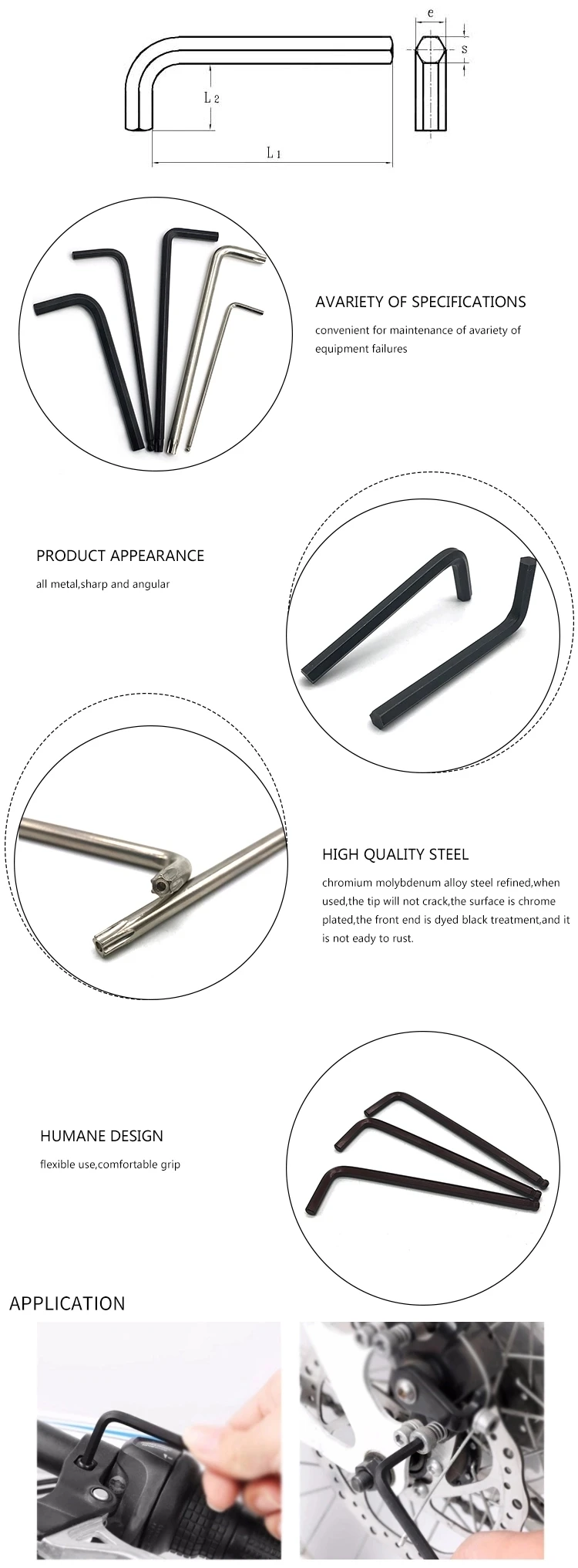 Hexagon Key Bulk Allen Key Tools for Mechanical Workshops