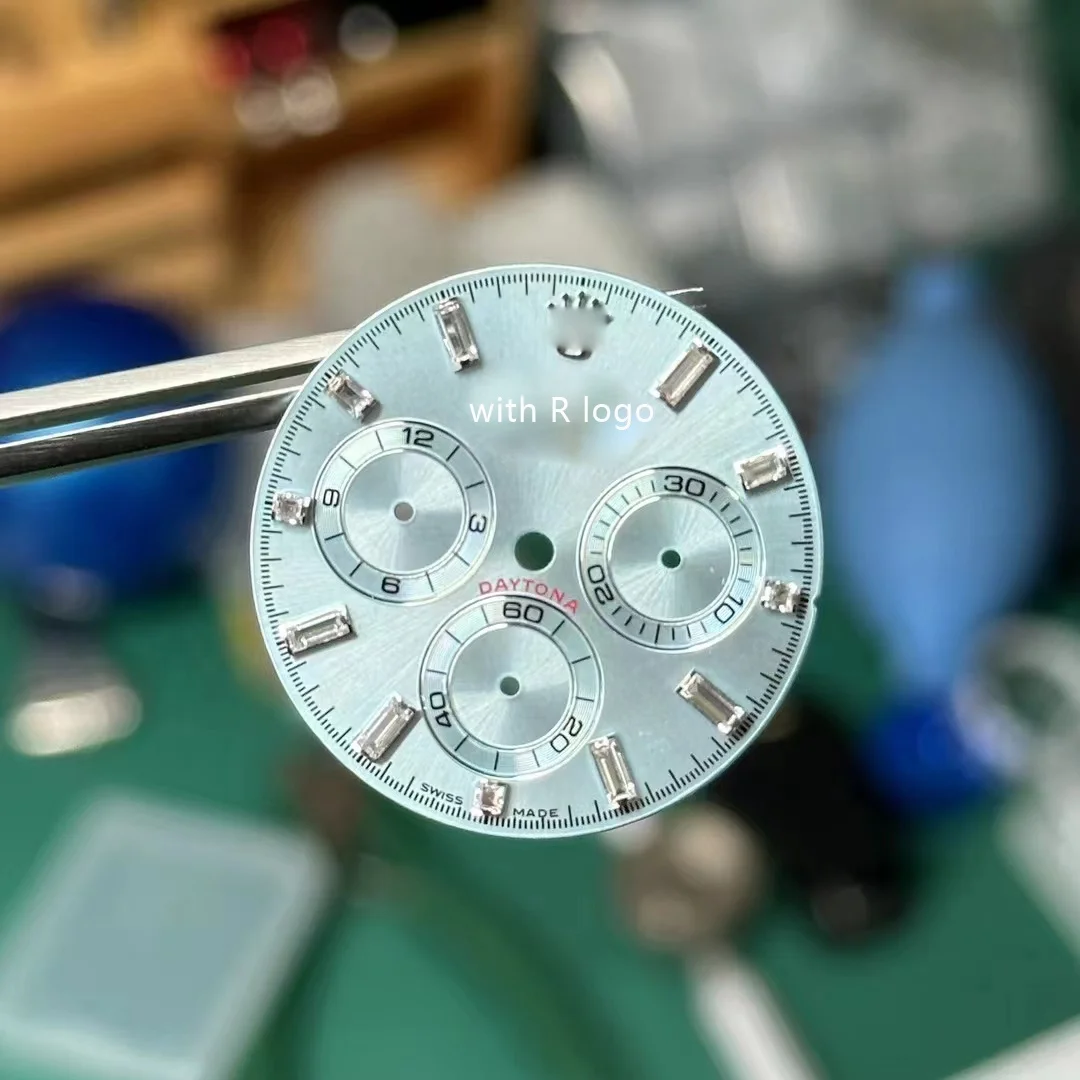 Ice Blue Diamond Watch Dial for Day-Tona 116506 Compatible with 4130 ...
