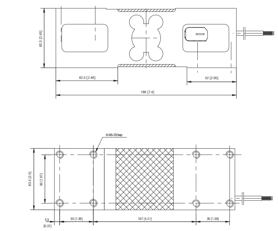 Single Point Load Cell Aluminum Mt1260 50kg 100kg 200kg 250kg 300kg ...