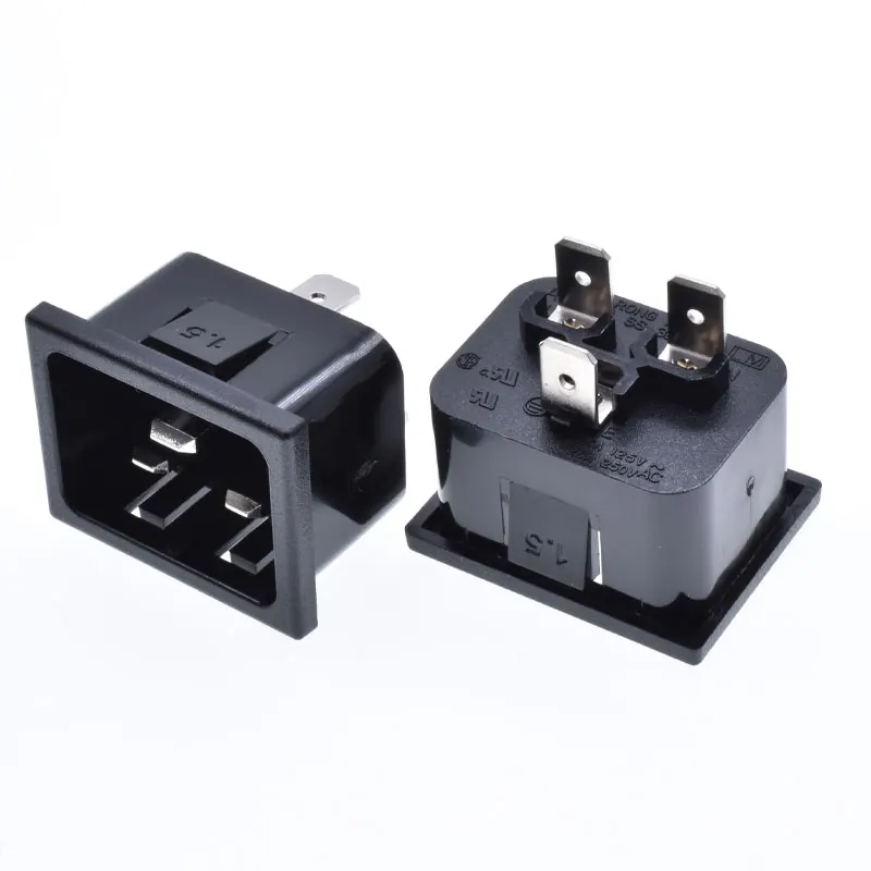 Panel Mount Ac 16a 250v Iec C20 Male Inlet Connector Industrial Socket ...
