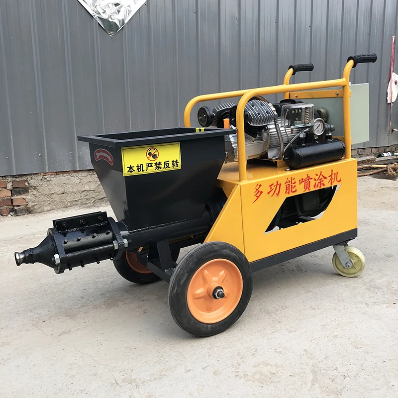 Electric Concrete Mortar Spraying Pumping Mortar Spray Plaster Rendering Machine Cement Mortar ...