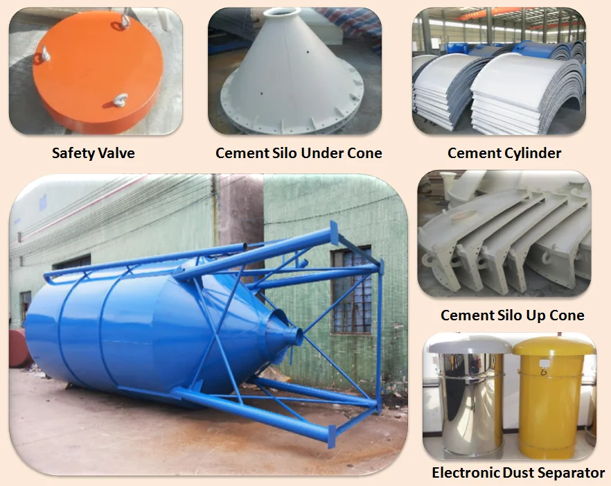 Bolted Type Lime Cement Silo For Store Powdered Quicklime And Hydrated ...