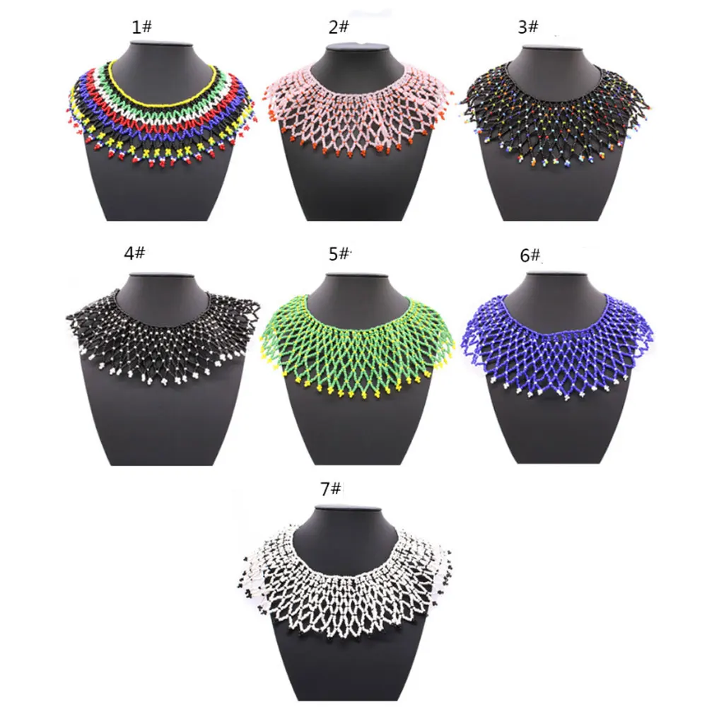 Traditional Zulu Beadwork Necklace | Ethnic African Jewelry for Women ...